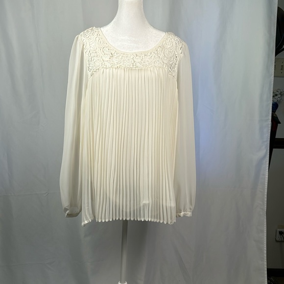 Sundance | Tops | Sundance Sheer Lace Long Sleeve Top Ivory | Poshmark